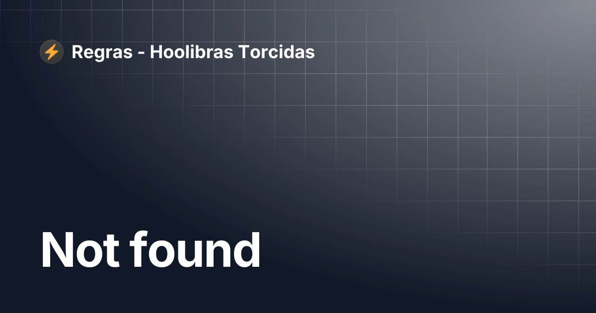 Programas Externos | Regras - Hoolibras Torcidas